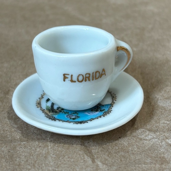 Accents | Mini Florida Cup And Saucer Stamped Japan | Poshmark